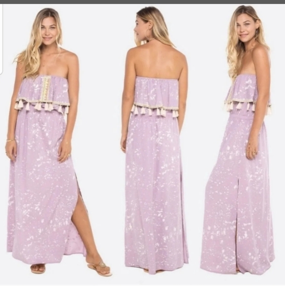 Skemo | Dresses | Skemo Lavedar Purple Bleach Spotted Tasseled ...